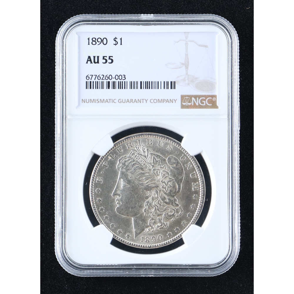 1890 Morgan Silver Dollar (NGC AU55) | Pristine Auction