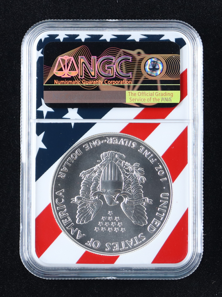 1999 American Silver Eagle - American Flag Core (NGC MS69) | Pristine ...