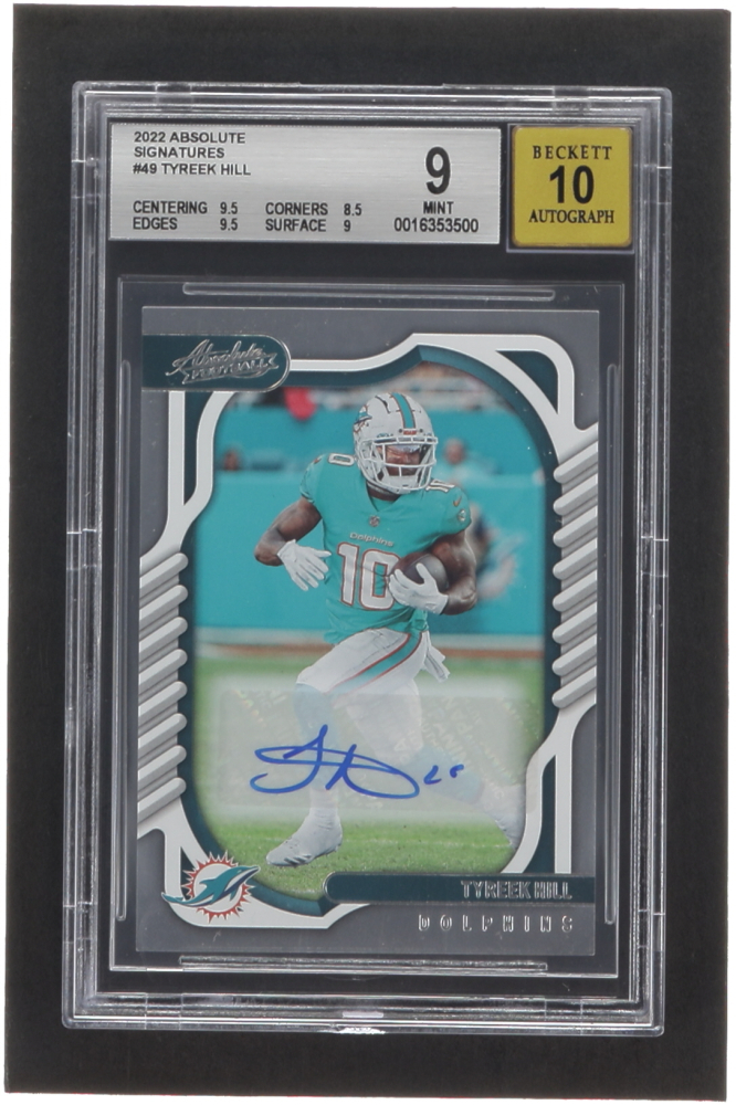 Tyreek Hill 2022 Absolute Signatures #49 (BGS 9 | Autograph Grade 10 ...