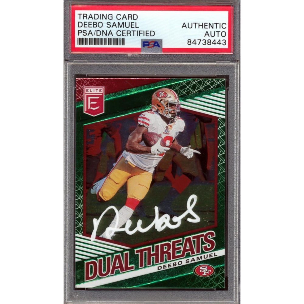 Deebo Samuel Signed 2020 Elite Dual Threats Green #1 (PSA) | Pristine ...