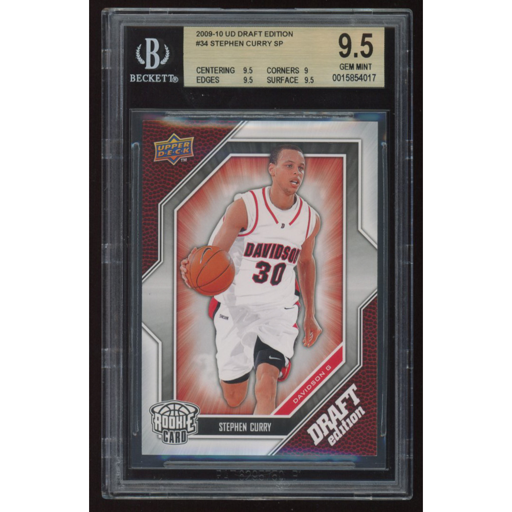 Stephen Curry 2009-10 Upper Deck Draft Edition #34 SP RC (BGS 9.5 ...