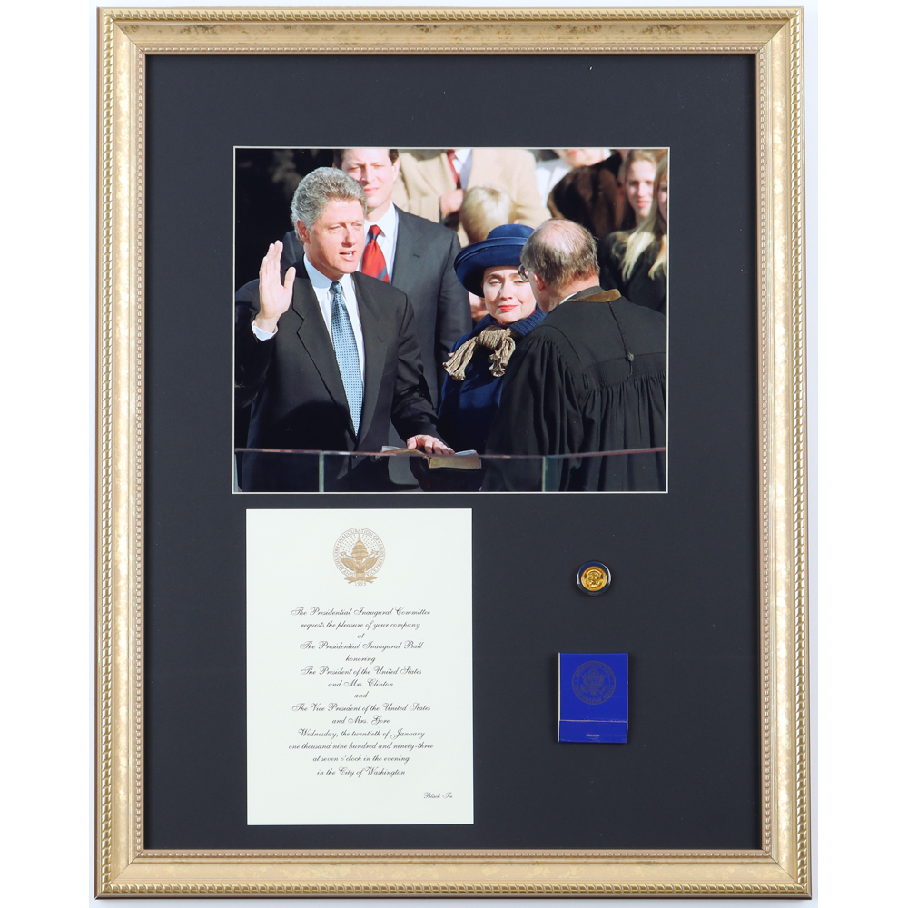 Bill Clinton Inauguration Custom Framed Photo Display with Original ...
