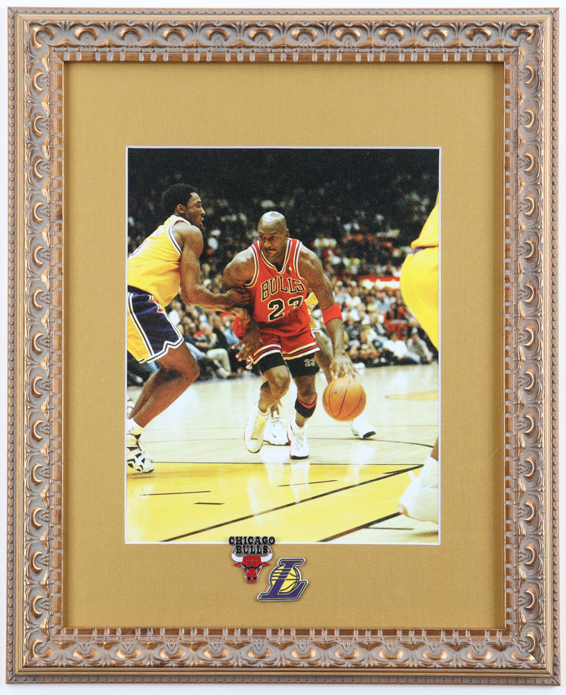 Kobe Bryant Vs. Michael Jordan Custom Framed Photo Display with (2 ...