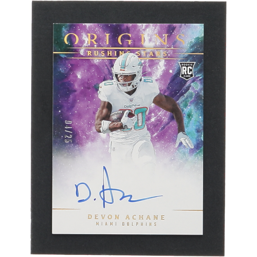 De'Von Achane 2023 Panini Origins Rushing Stars Signatures #6 RC #04/25 ...