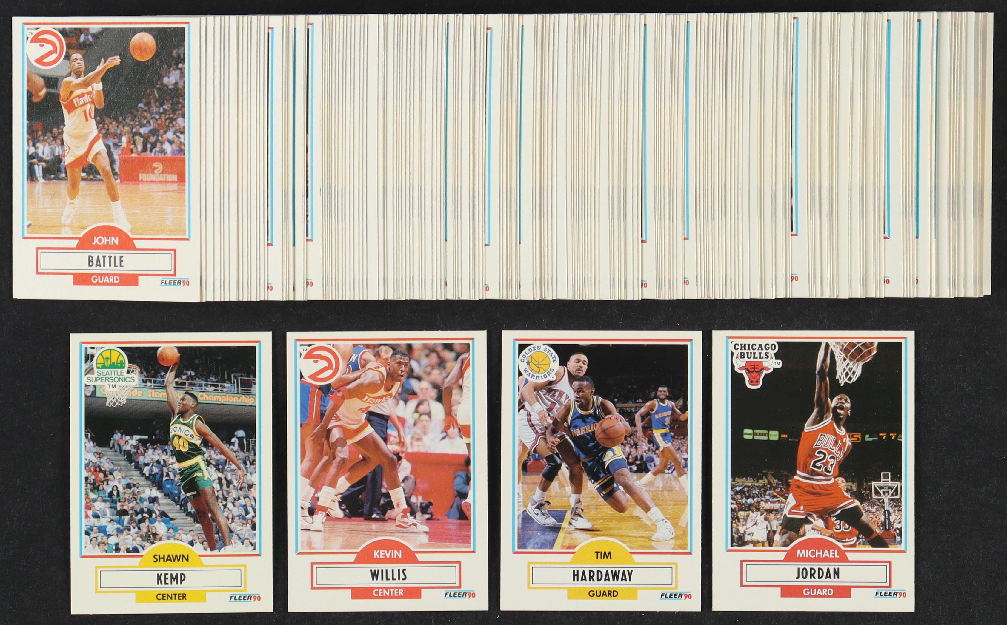 1990-1991 Fleer Basketball Complete Set of (198) Cards Including ...