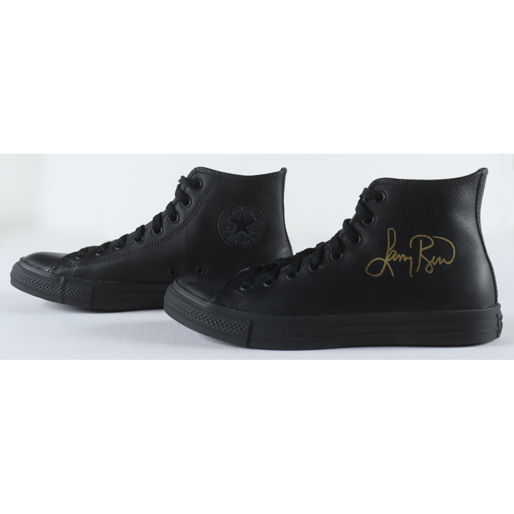 Larry Bird Signed Converse Black Pro Leather Basketball Shoe Set of (2 ...