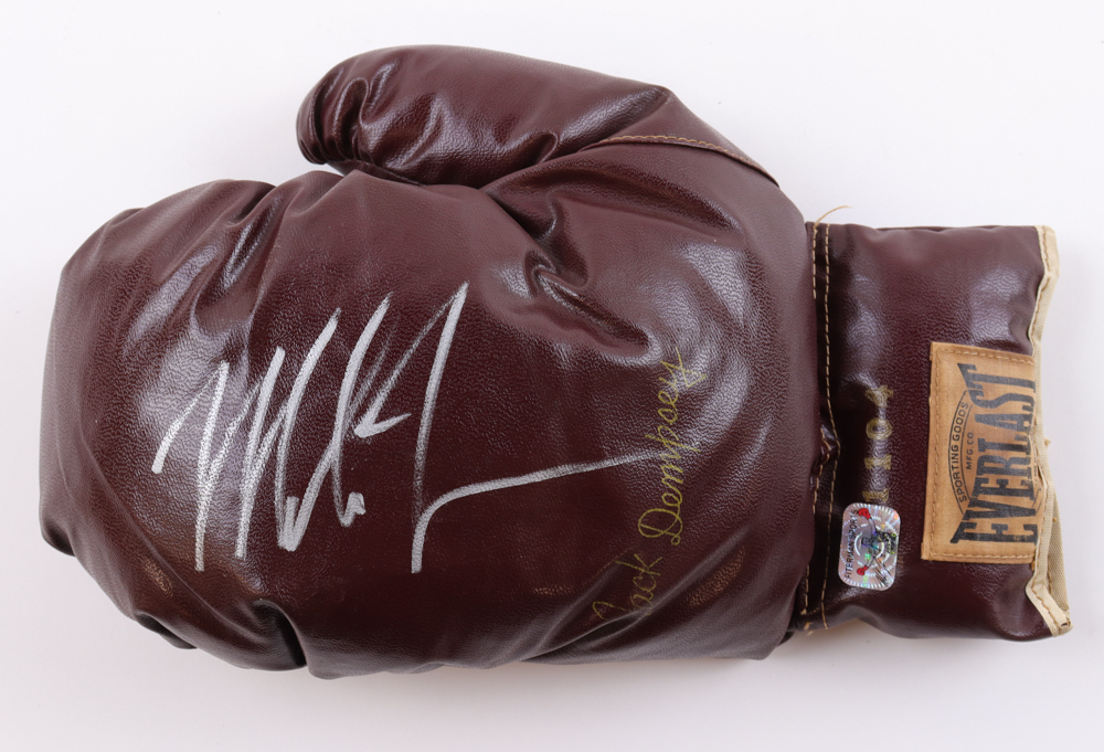 Mike Tyson Signed Vintage Everlast 1955 Jack Dempsey Model Boxing Glove ...