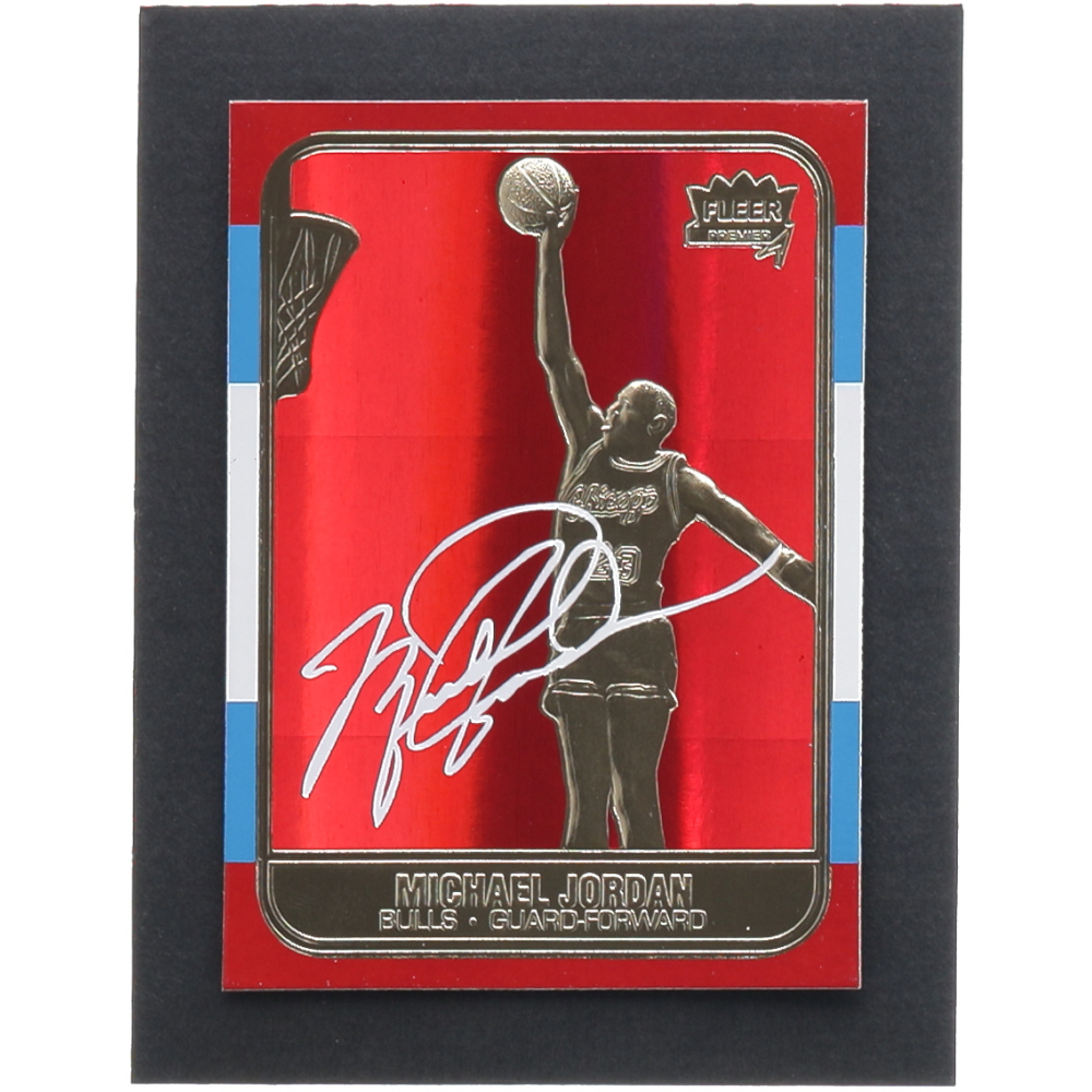 Michael Jordan 1997 Fleer Premier Signature Series Red Holo Refractor ...
