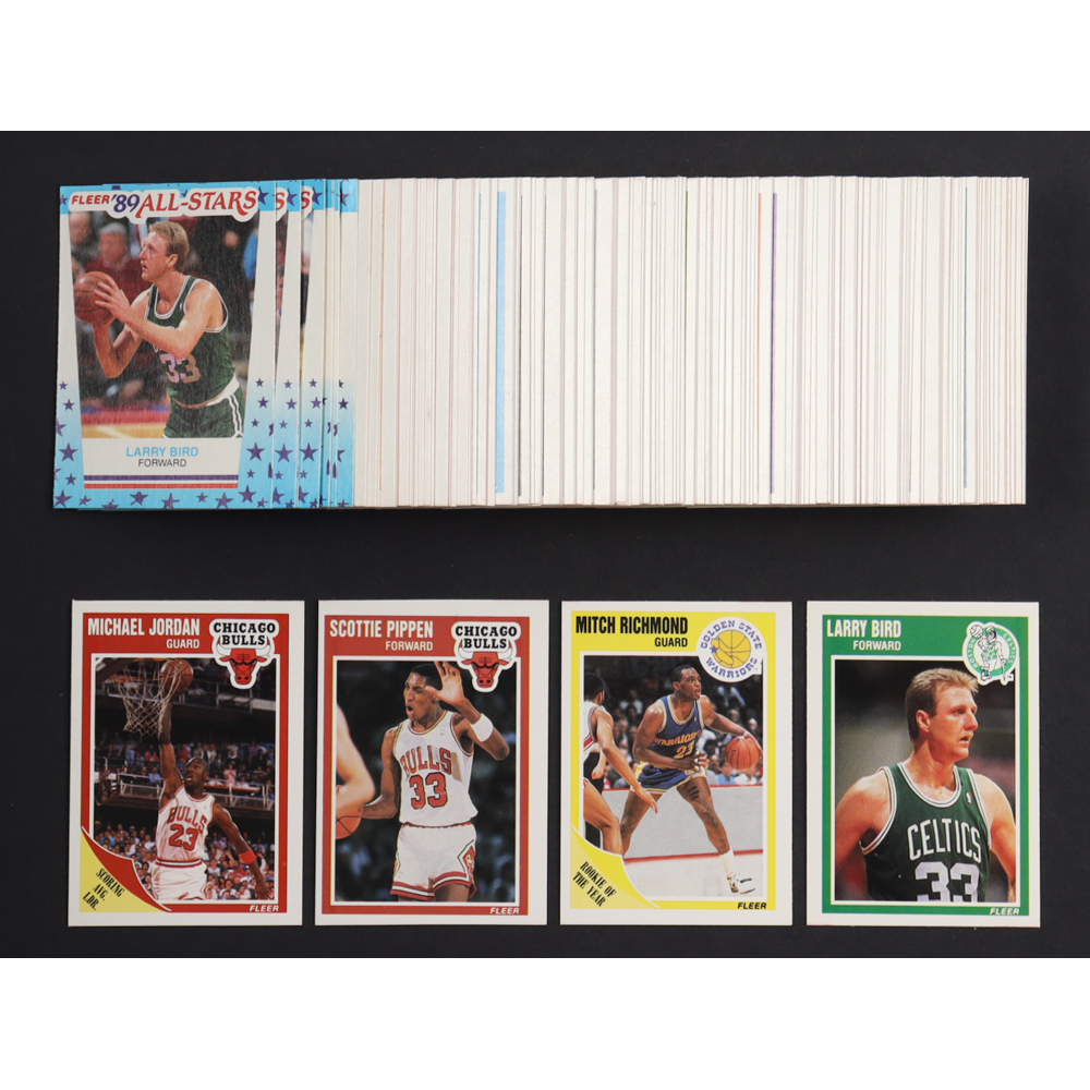 1989-90 Fleer Basketball Complete Set with Stickers of (168) Cards ...