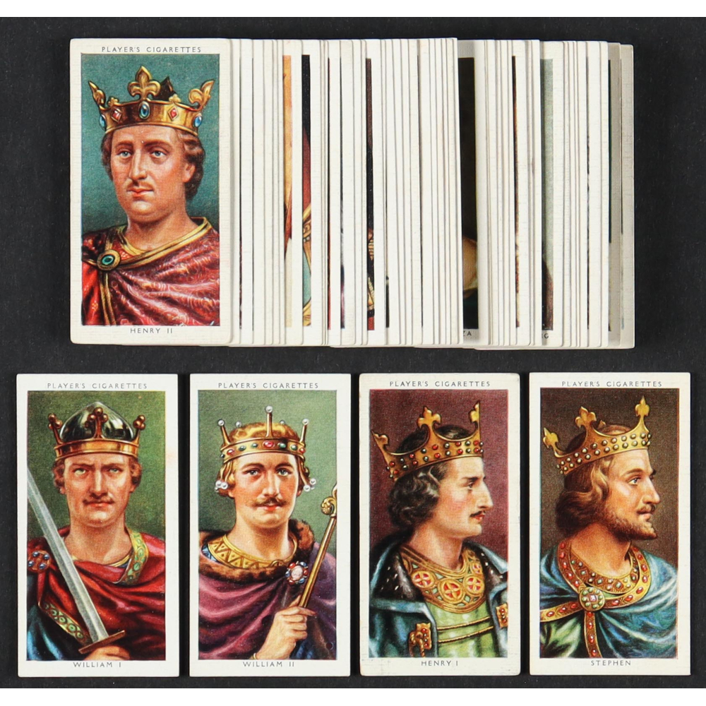 1935 Players Kings & Queens of England Complete Set of (50) Cigarette ...