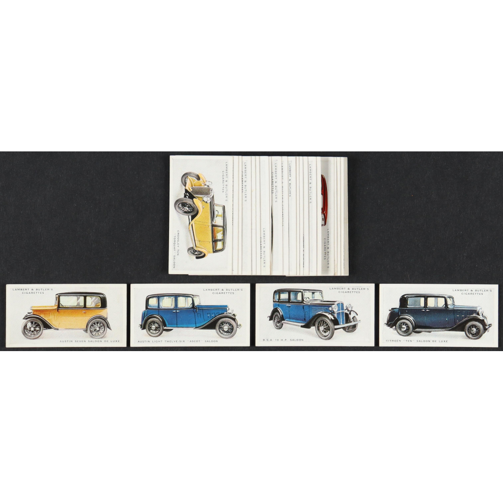 1922 Lambert & Butler Motor Cars Complete Set of (25) Cigarette Cards ...
