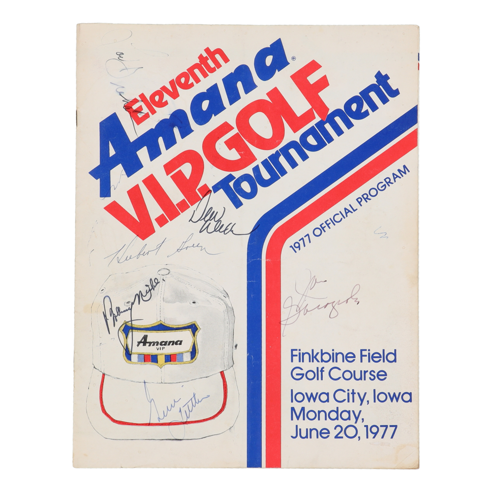 1977 Iowa City V.I.P. Golf Tournament Official Program Signed by (15 ...