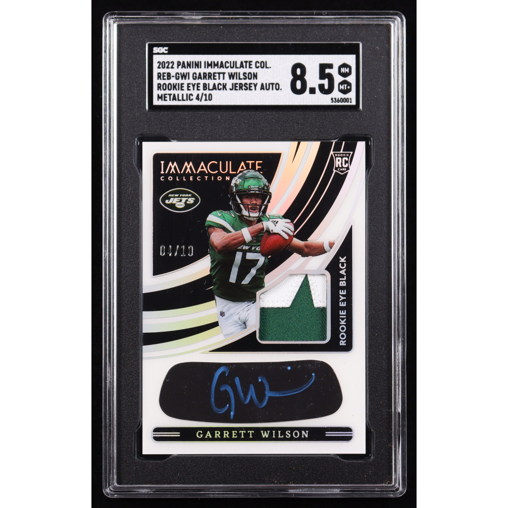 Garrett Wilson 2022 Immaculate Collection Immaculate Rookie Eye Black ...