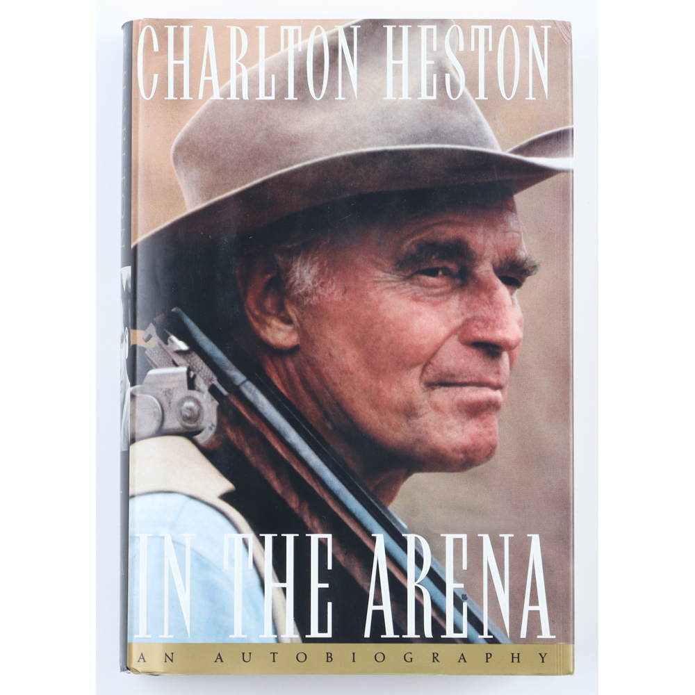 Charlton Heston Signed "In The Arena" Hard-Cover Book (Beckett & PSA ...