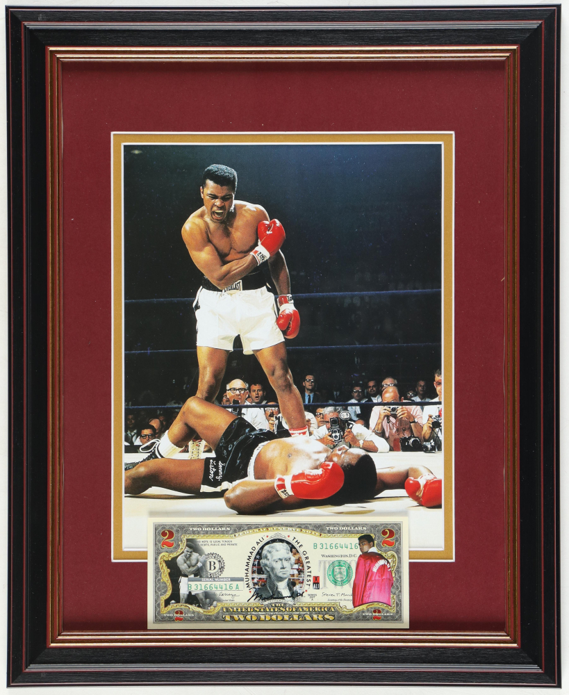 "Muhammad Ali Over Sonny Liston" Custom Framed Photo Display With Ali ...