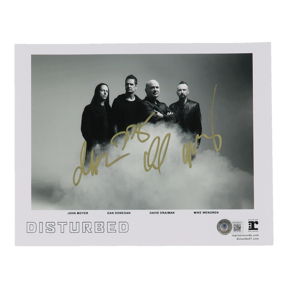 "Disturbed" 8x10 Photo Band-Signed by David Draiman, John Moyer, Dan Donegan & Mike Wengren ...