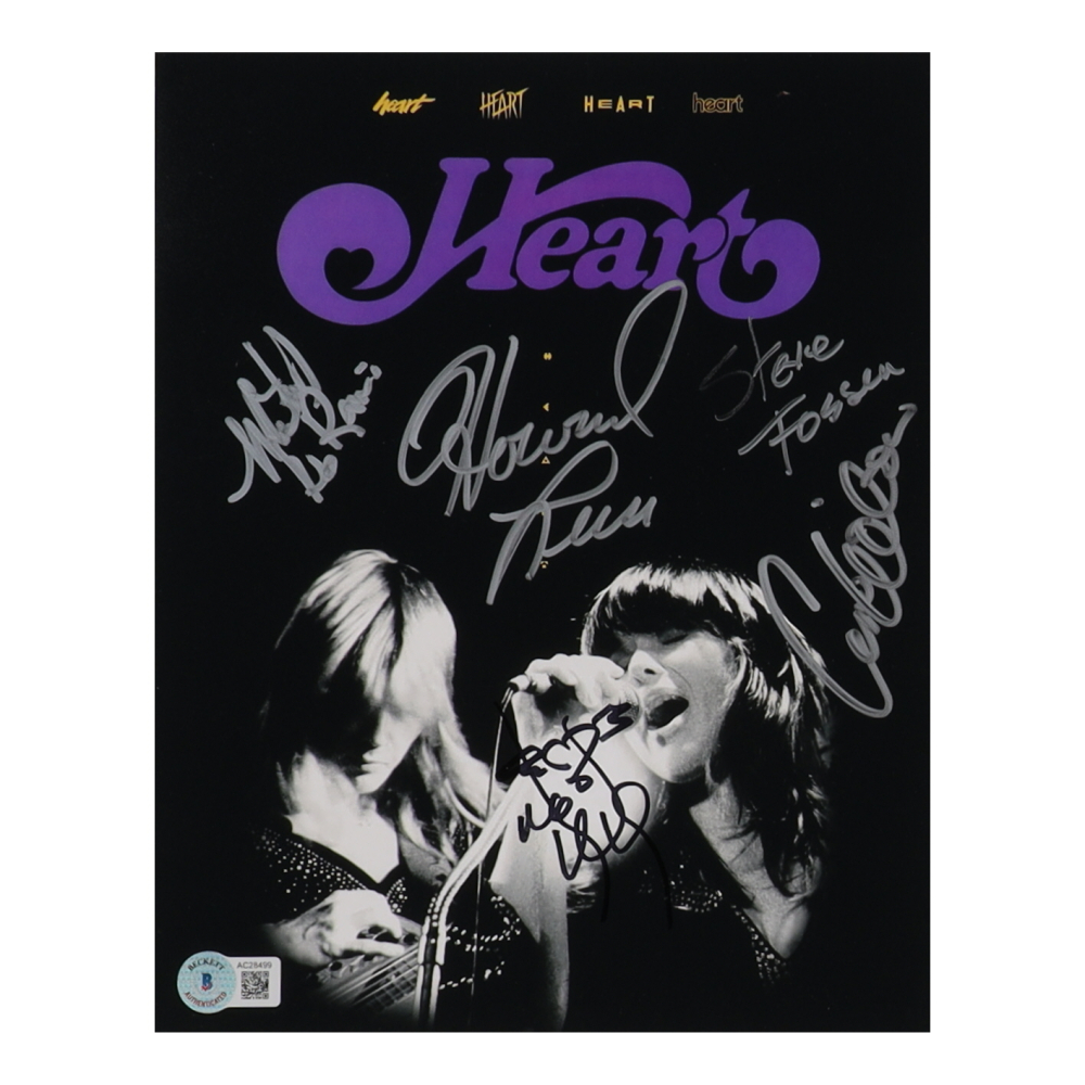 "Heart" 8x10 Photo Band-Signed by (5) with Ann Wilson, Nancy Wilson ...