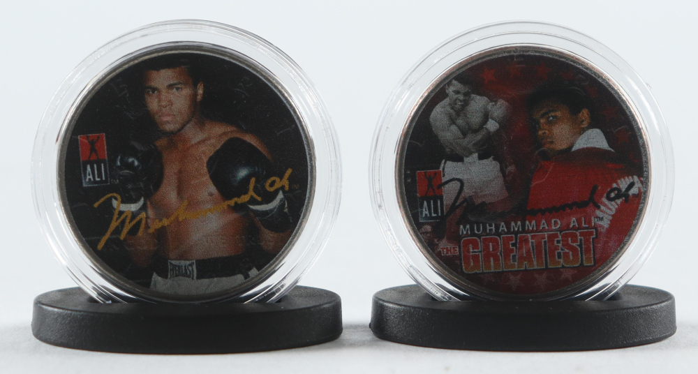 Official Muhammad Ali Commemorative Set of (2) Colorized U.S. Half ...