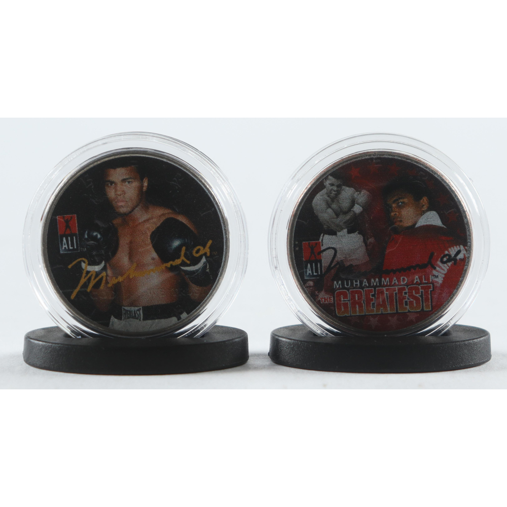 Official Muhammad Ali Commemorative Set of (2) Colorized U.S. Half ...