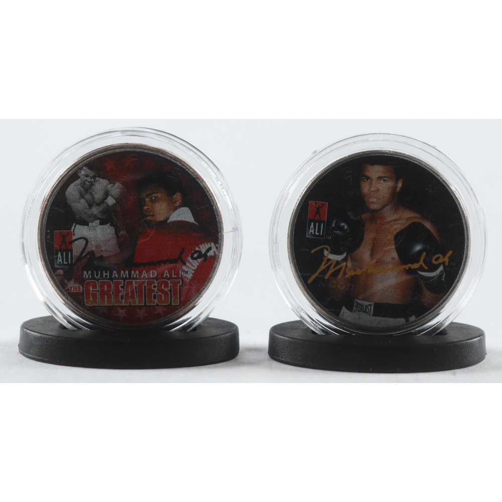 Official Muhammad Ali Commemorative Set of (2) Colorized U.S. Half ...