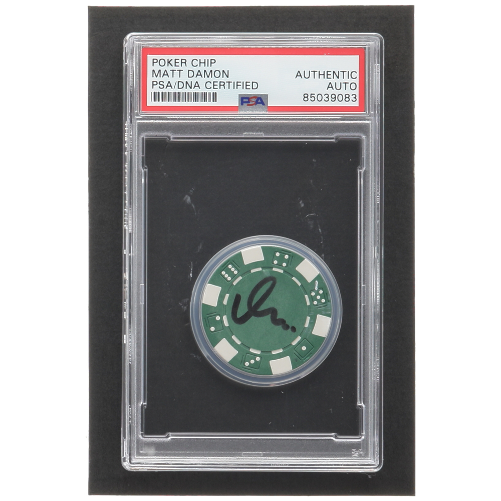 Matt Damon Signed Poker Chip (PSA) | Pristine Auction