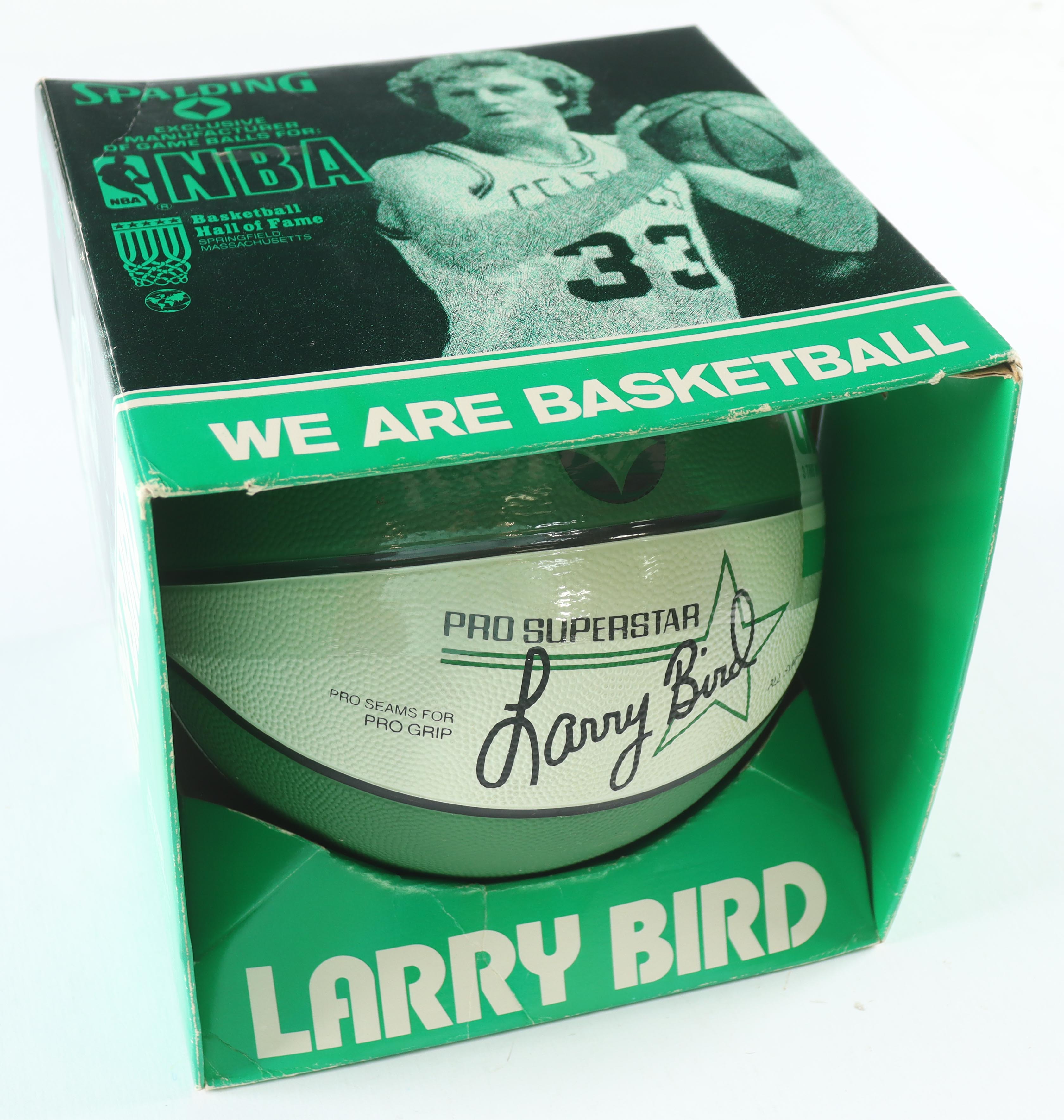 Larry Bird Signed 1984 Official Spalding Vintage Basketball With ...