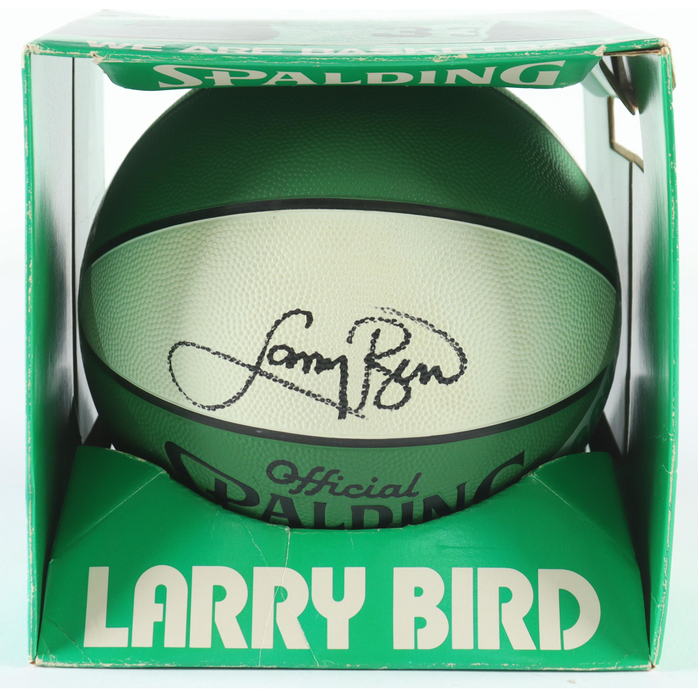 Larry Bird Signed 1984 Official Spalding Vintage Basketball With ...