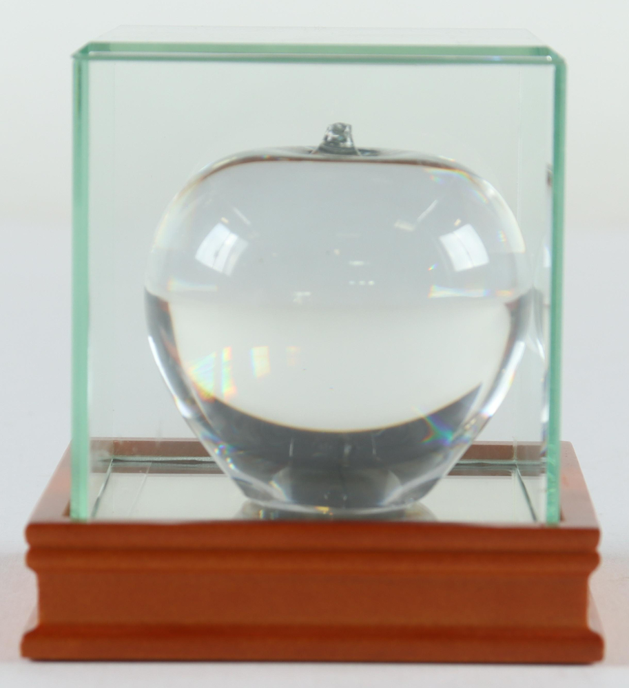 Tiffany & Co Heavy Lead Crystal Apple With Display Case | Pristine Auction
