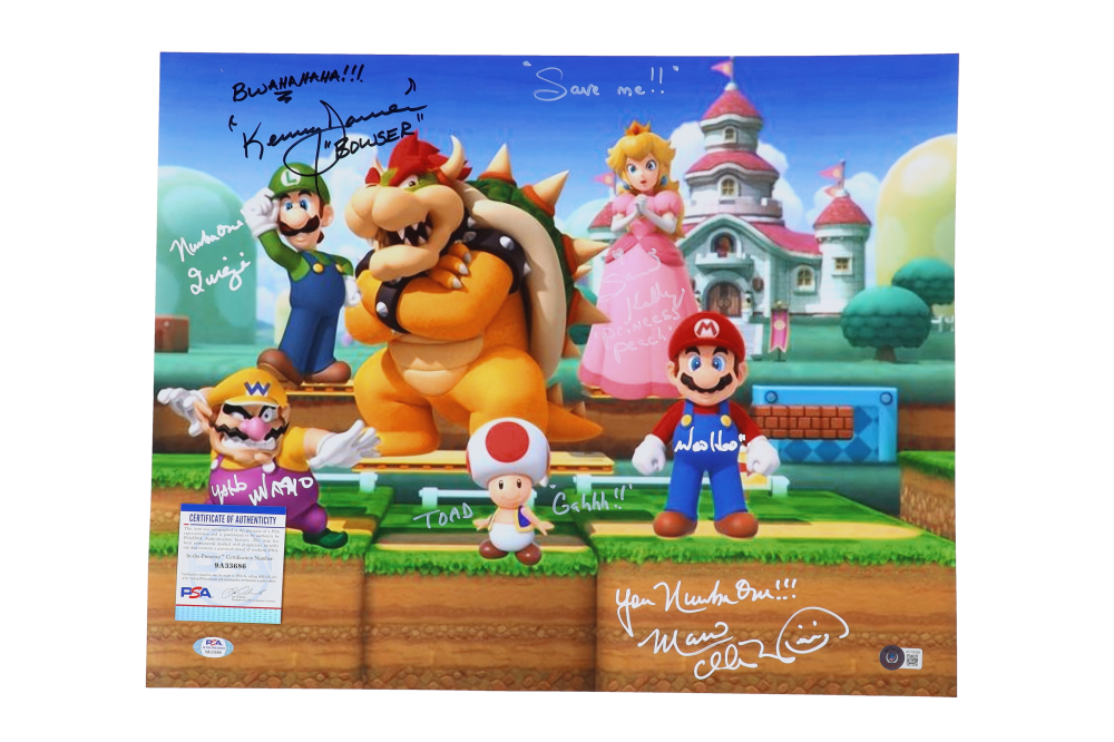 Samantha Kelly, Kenny James & Charles Martinet Signed "Super Mario ...