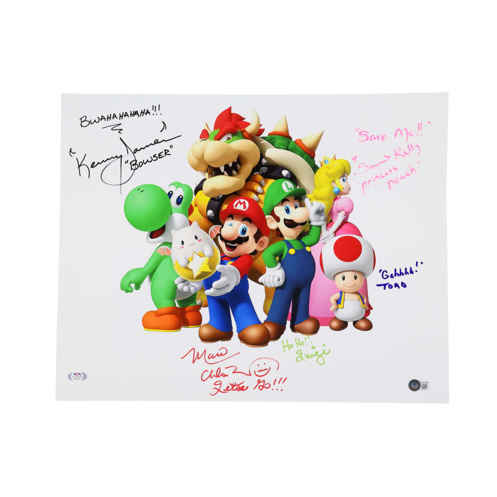 Samantha Kelly, Kenny James & Charles Martinet Signed "Super Mario ...