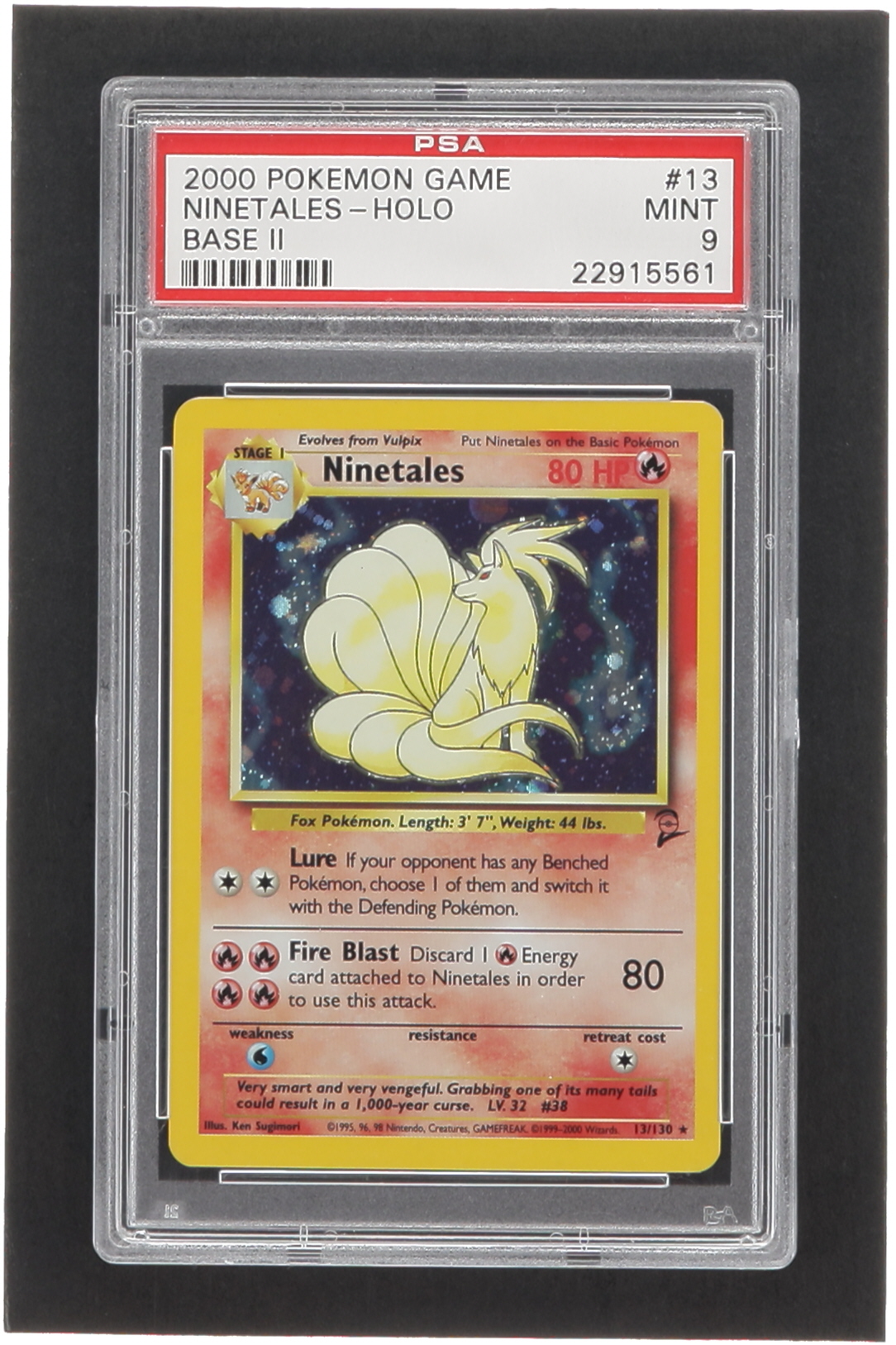 Ninetales 2000 Pokemon Base 2 Unlimited #13 Holo (PSA 9) | Pristine Auction