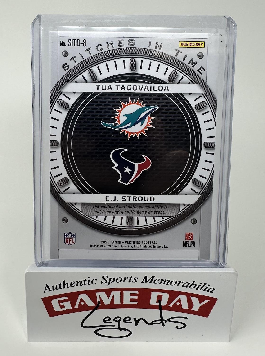 Tua Tagovailoa / CJ Stroud 2023 Certified Stitches in Time Dual Mirror ...