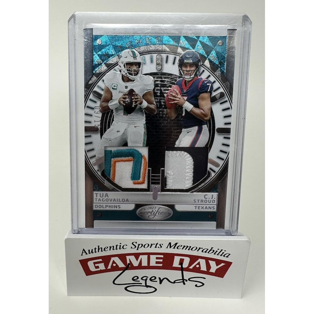 Tua Tagovailoa / CJ Stroud 2023 Certified Stitches in Time Dual Mirror ...