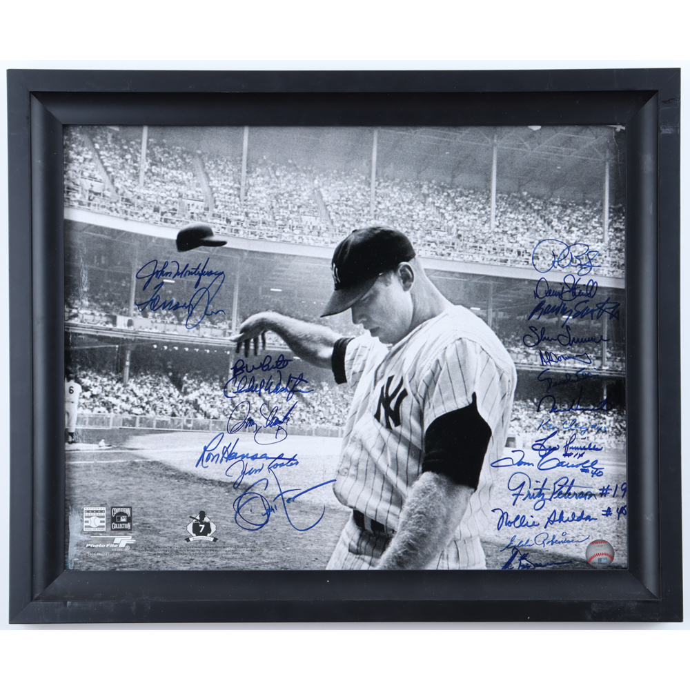 Yankee Greats Custom Framed Photo Display Signed By (22) With Tommy ...