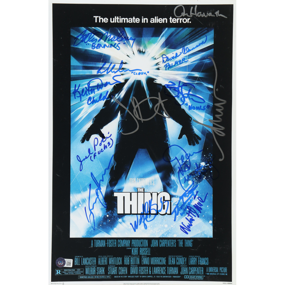 John Carpenter’s “The Thing” (1982) Cast Signed 12x18 Poster By (14 ...