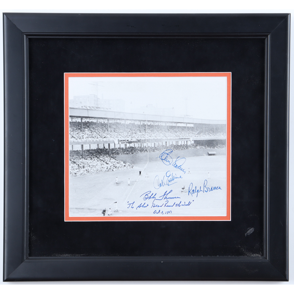 "The Home Run Heard 'Round the World" Custom Framed Display Signed By 4 ...