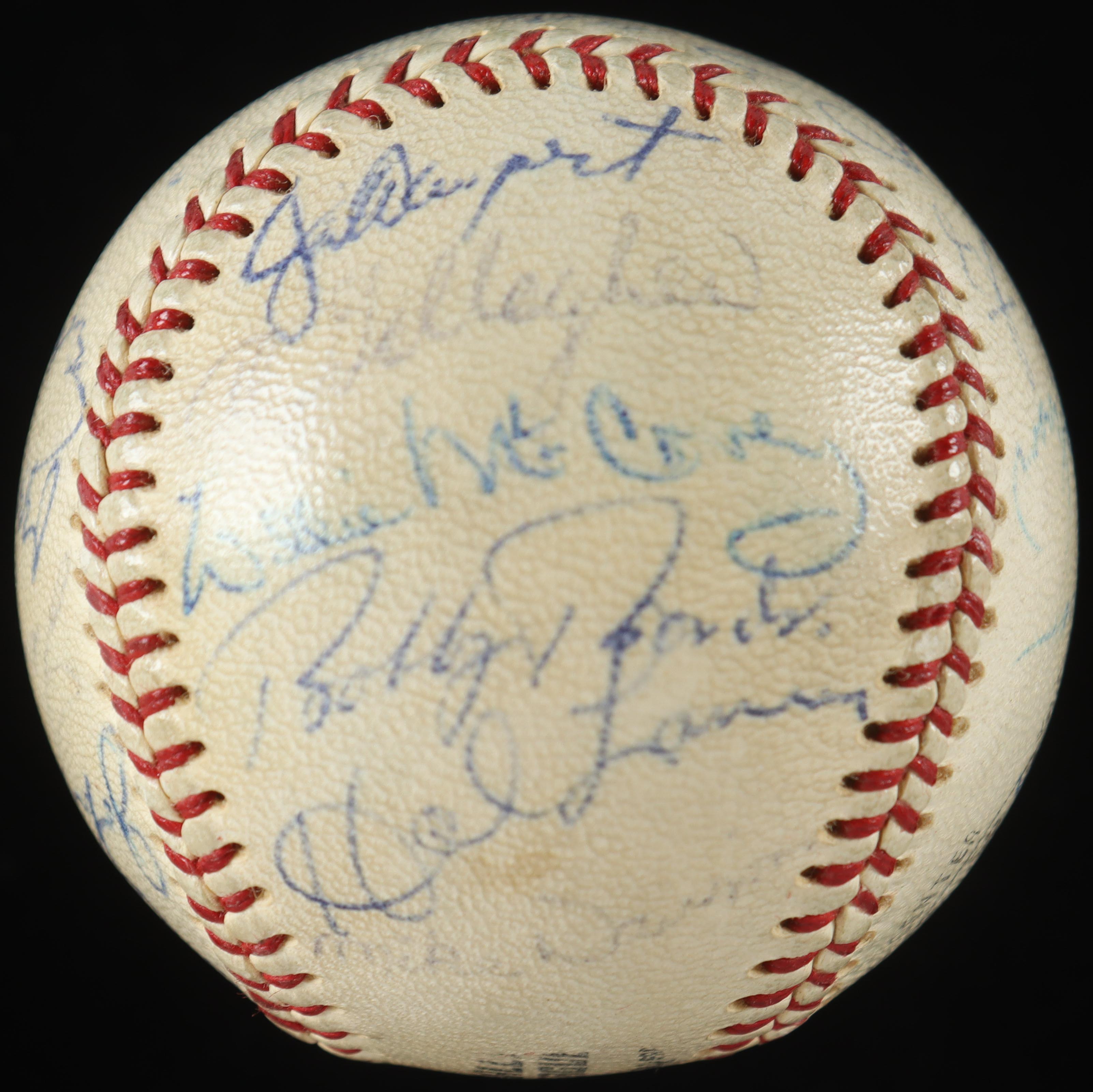1970 Giants ONL Baseball with Display Case Signed By (23) With Juan ...