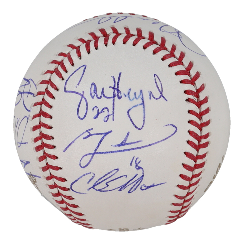 2016 Cubs World Series Baseball Team-Signed by (9) with Joe Maddon ...