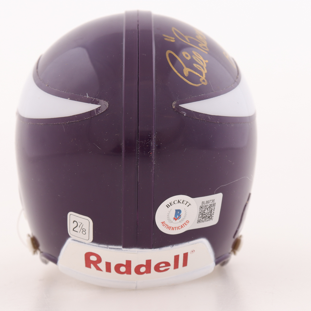 Bill "Boom-Boom" Brown Signed Vikings Mini Helmet (Beckett) | Pristine ...