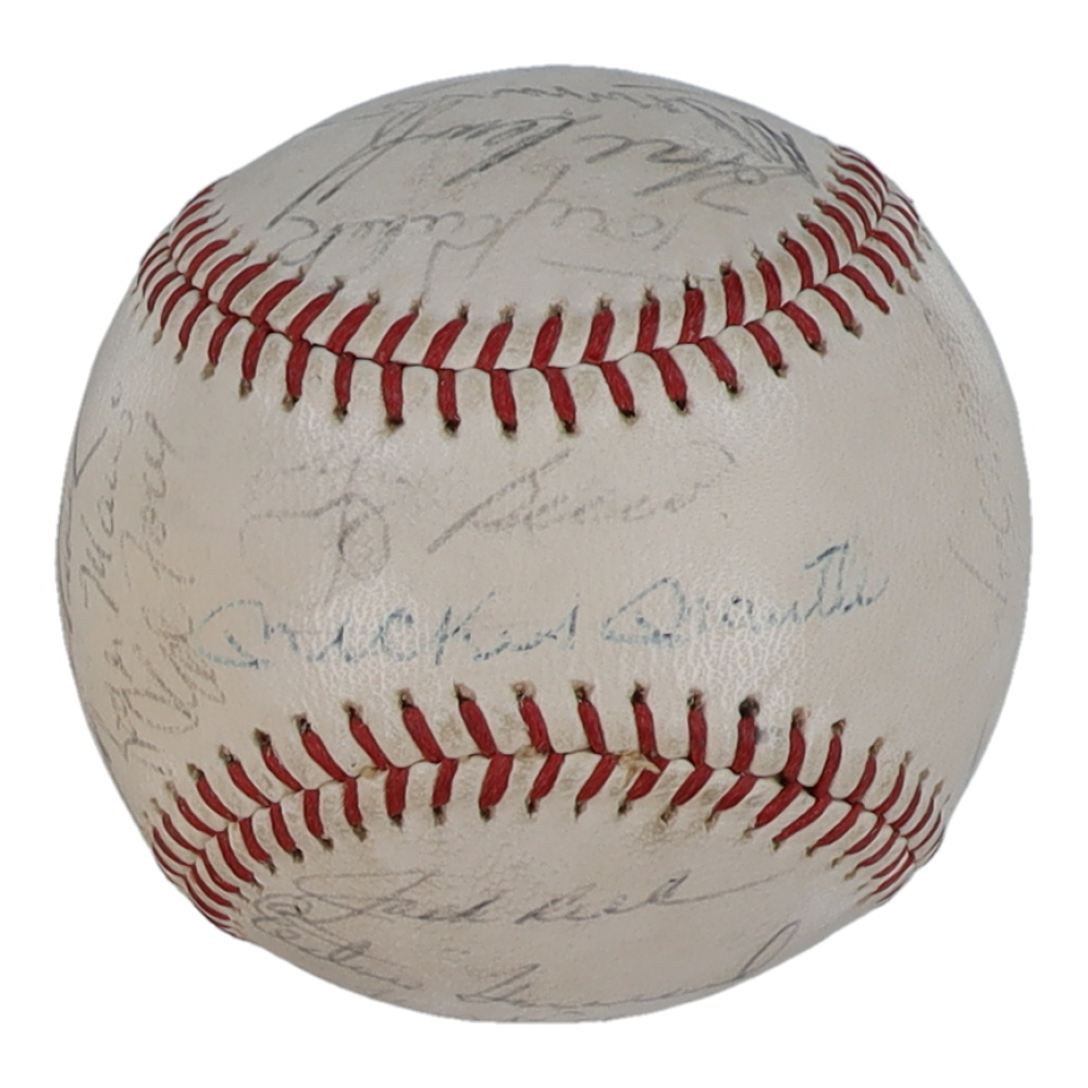 1963 Yankees OAL Baseball Signed by (22) with Yogi Berra, Whitey Ford ...