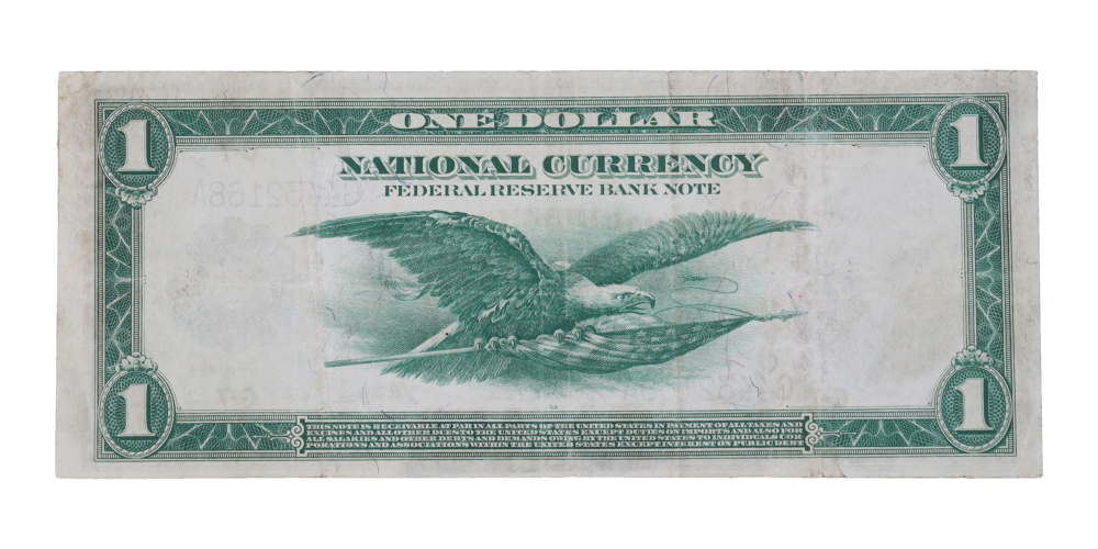 1913 $1 One Dollar Blue Seal Federal Reserve Bank Note of Chicago ...