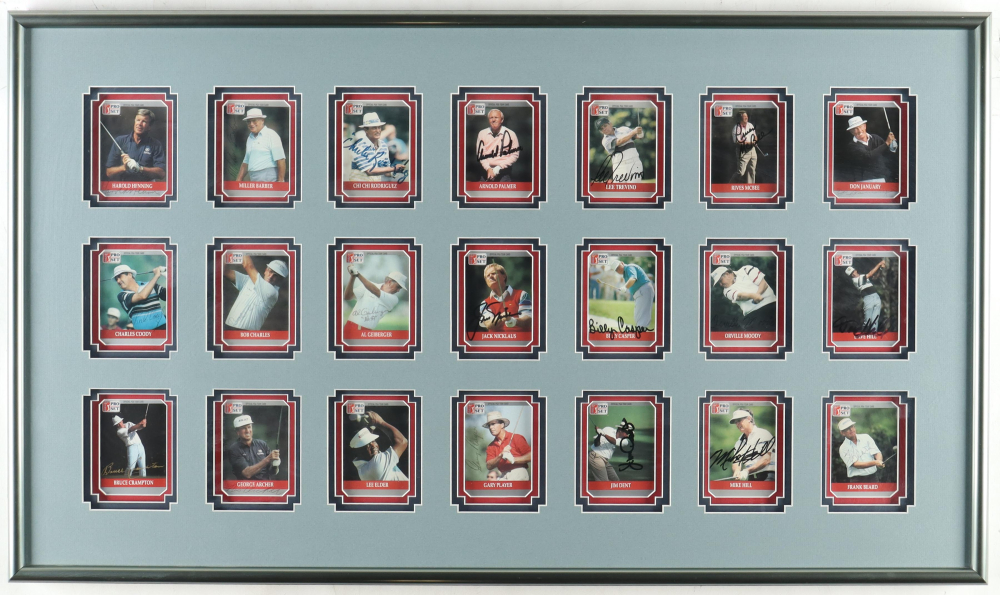 Pro Set Golf Custom Framed Card Display Signed by (21) Golf Greats with ...