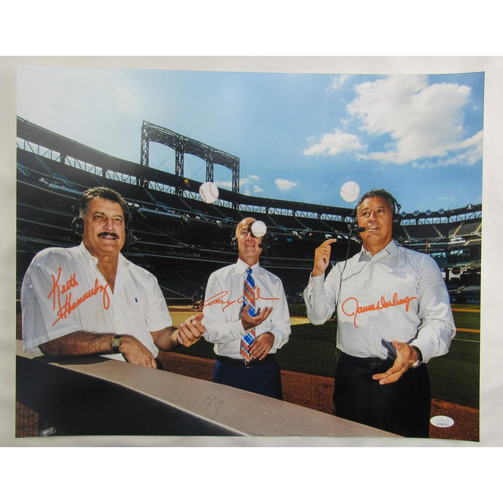 Gary Cohen, Ron Darling & Keith Hernandez Signed Mets 16x20 Photo (JSA ...