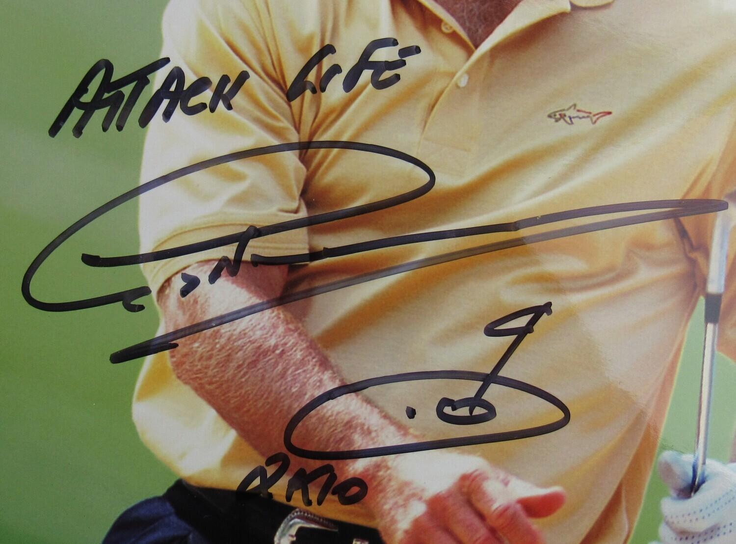 Greg Norman Signed 8x10 Photo Inscribed "Attack Life" & "2K10" (JSA ...