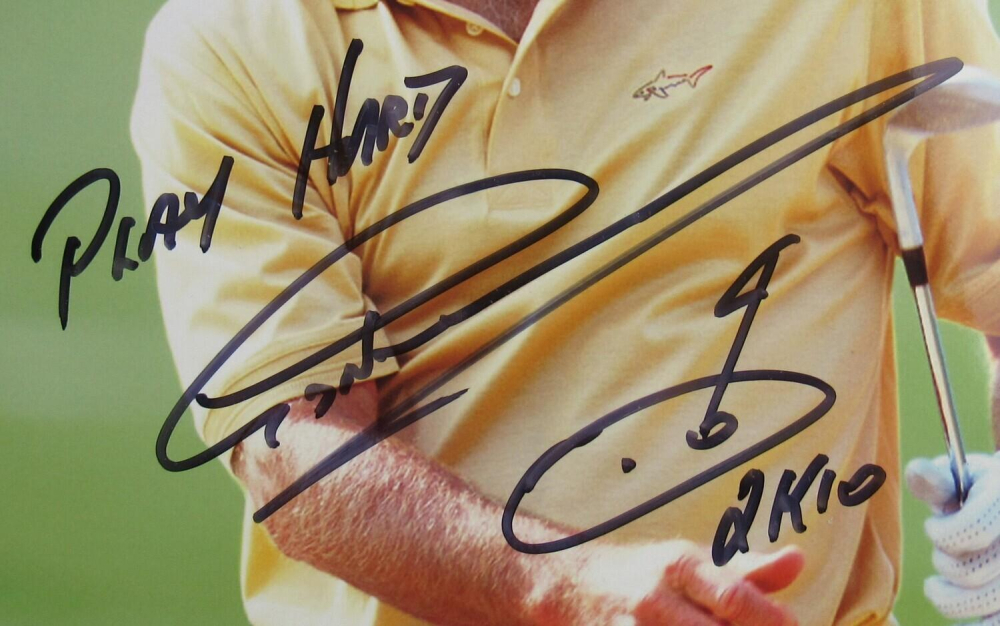 Greg Norman Signed 8x10 Photo Inscribed "Play Hard" & "2K10" (JSA ...