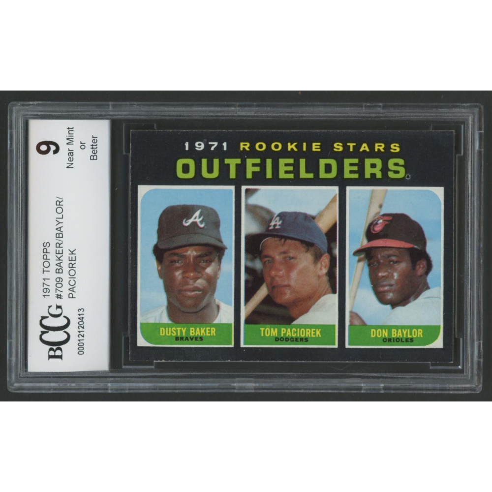 Dusty Baker / Don Baylor / Tom Paciorek 1971 Topps #709 Rookie Stars RC ...