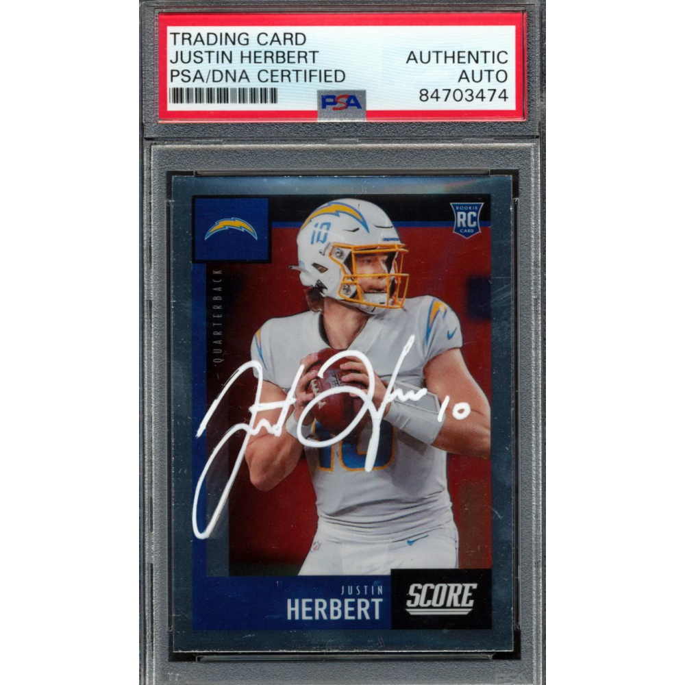 Justin Herbert Signed 2020 Score Chronicles #443 (PSA) | Pristine Auction