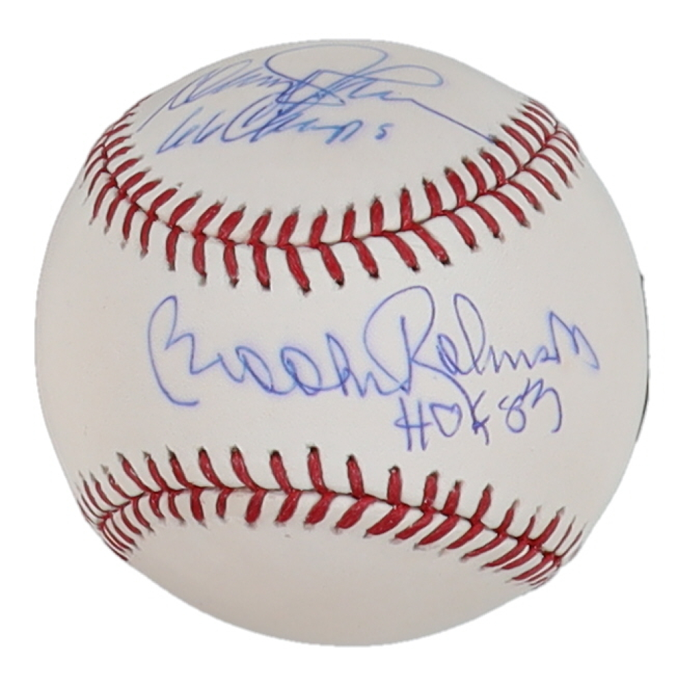 Brooks Robinson & Davey Johnson Signed OML Baseball Inscribed "HOF 83 ...