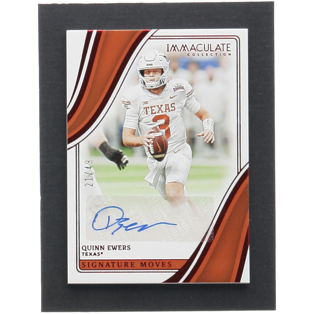 Quinn Ewers 2023 Immaculate Collection Collegiate Signature Moves Ruby ...