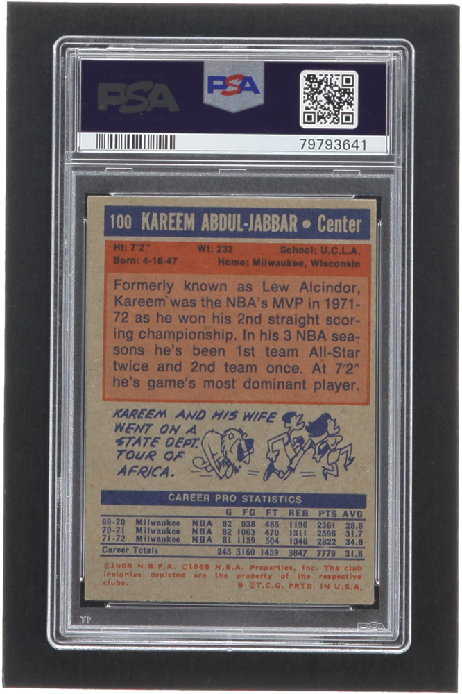 Kareem Abdul-Jabbar 1972-73 Topps #100 (PSA 5) | Pristine Auction